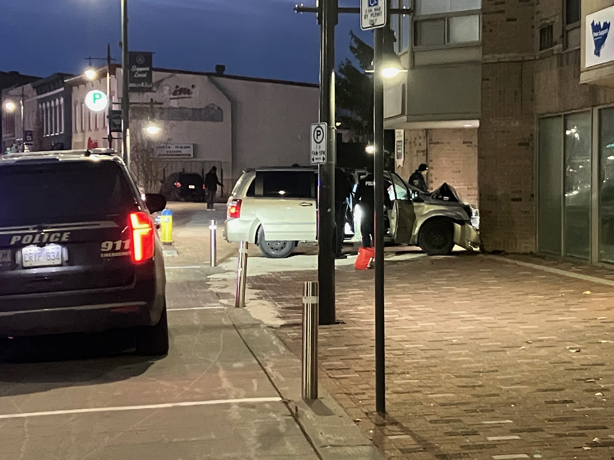 Van strikes building in Downtown District | Quinte News